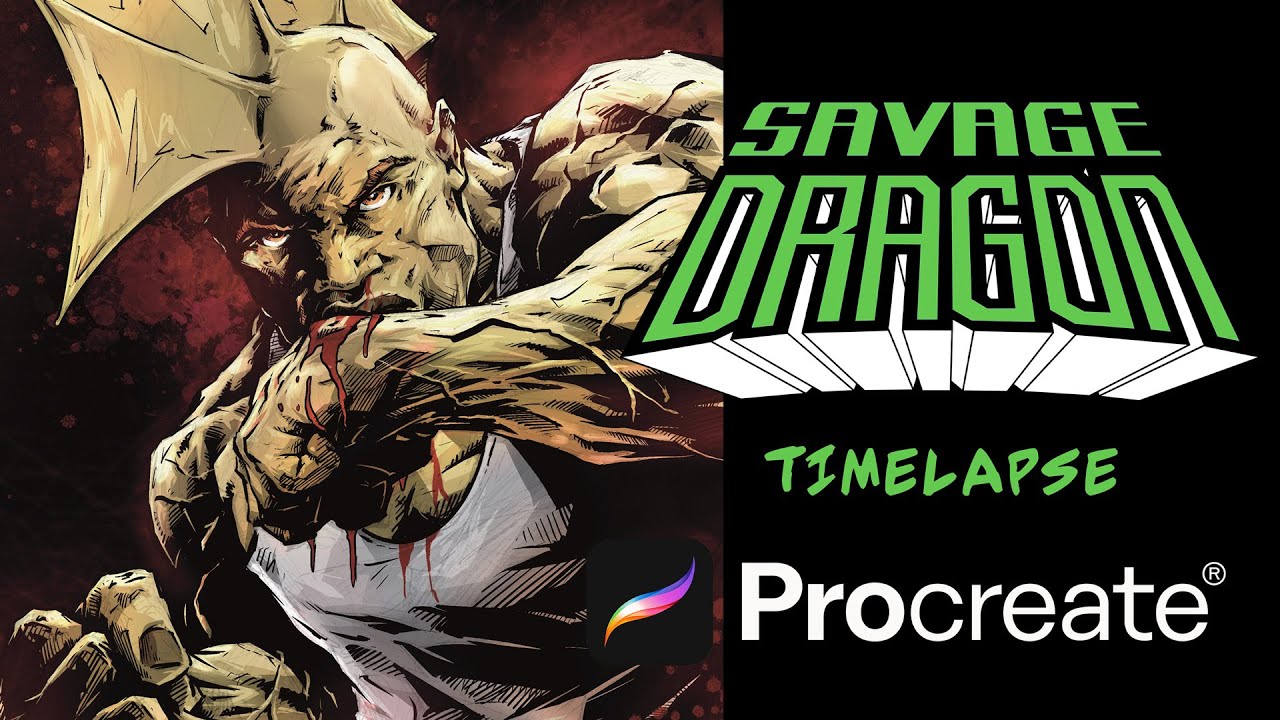 Savage Dragon (Malcolm) Timelapse - Procreate - YouTube