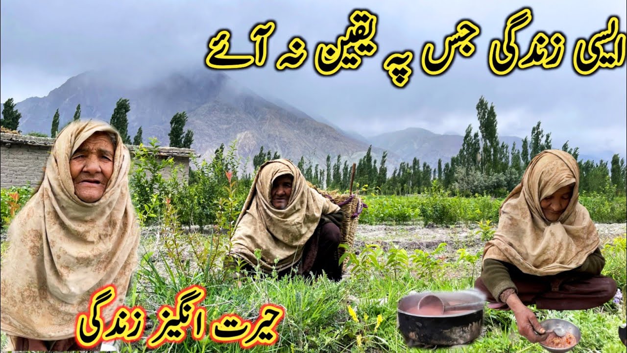 Unbeliveble Village life At Near Glacier Hanjor | Hard life in Mountain ...