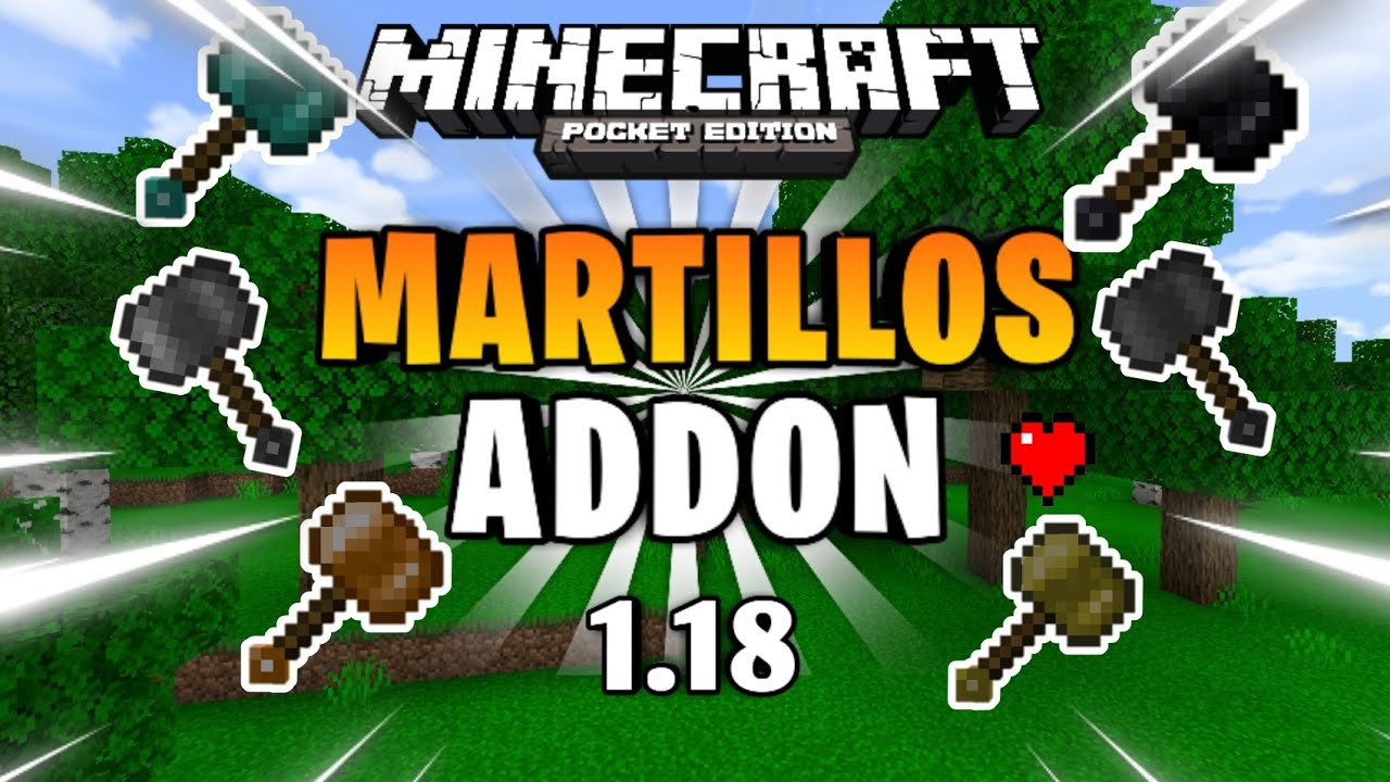 🔴Addon de Martillos para Minecraft Pe 1.18 - YouTube