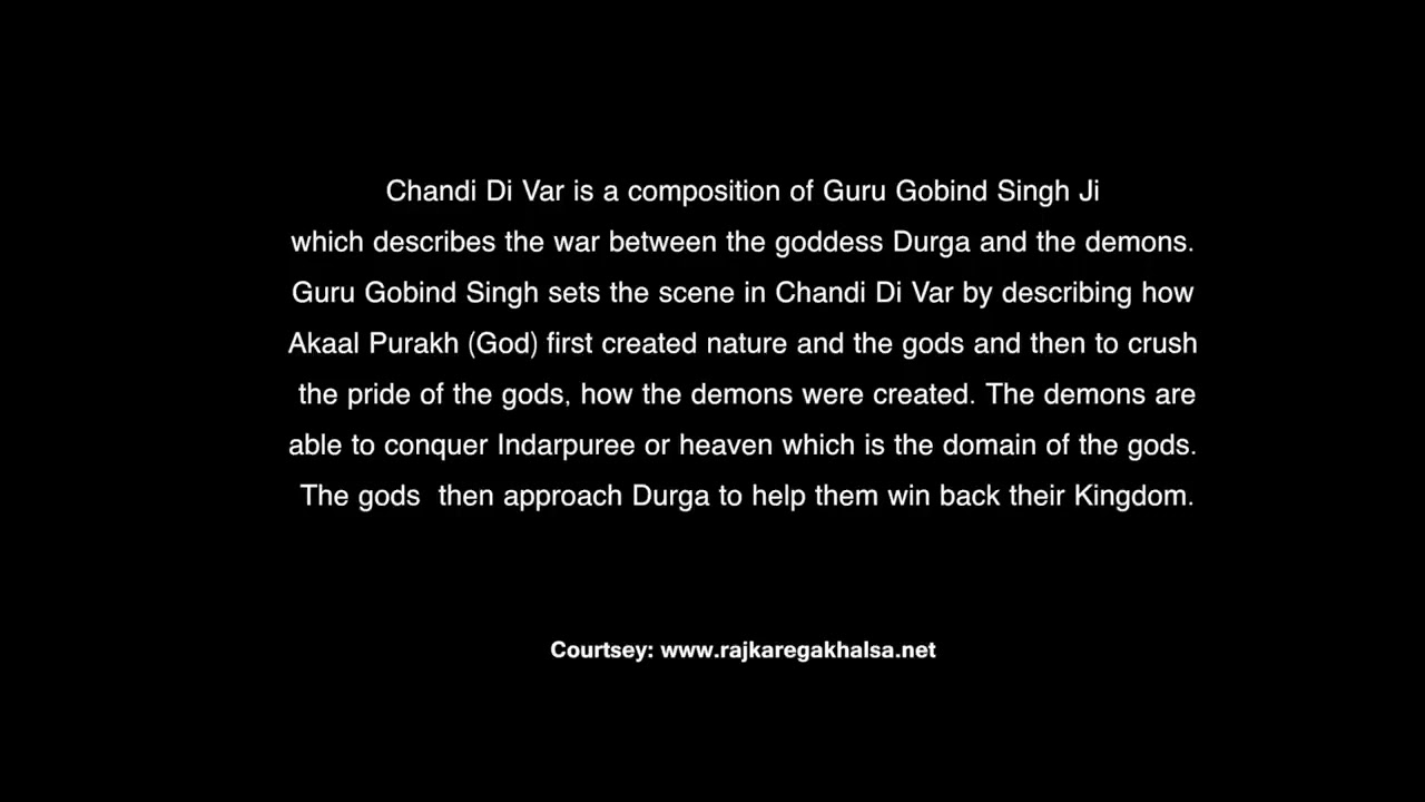 chandi di var/song of war--/guru gobind singh ji - YouTube