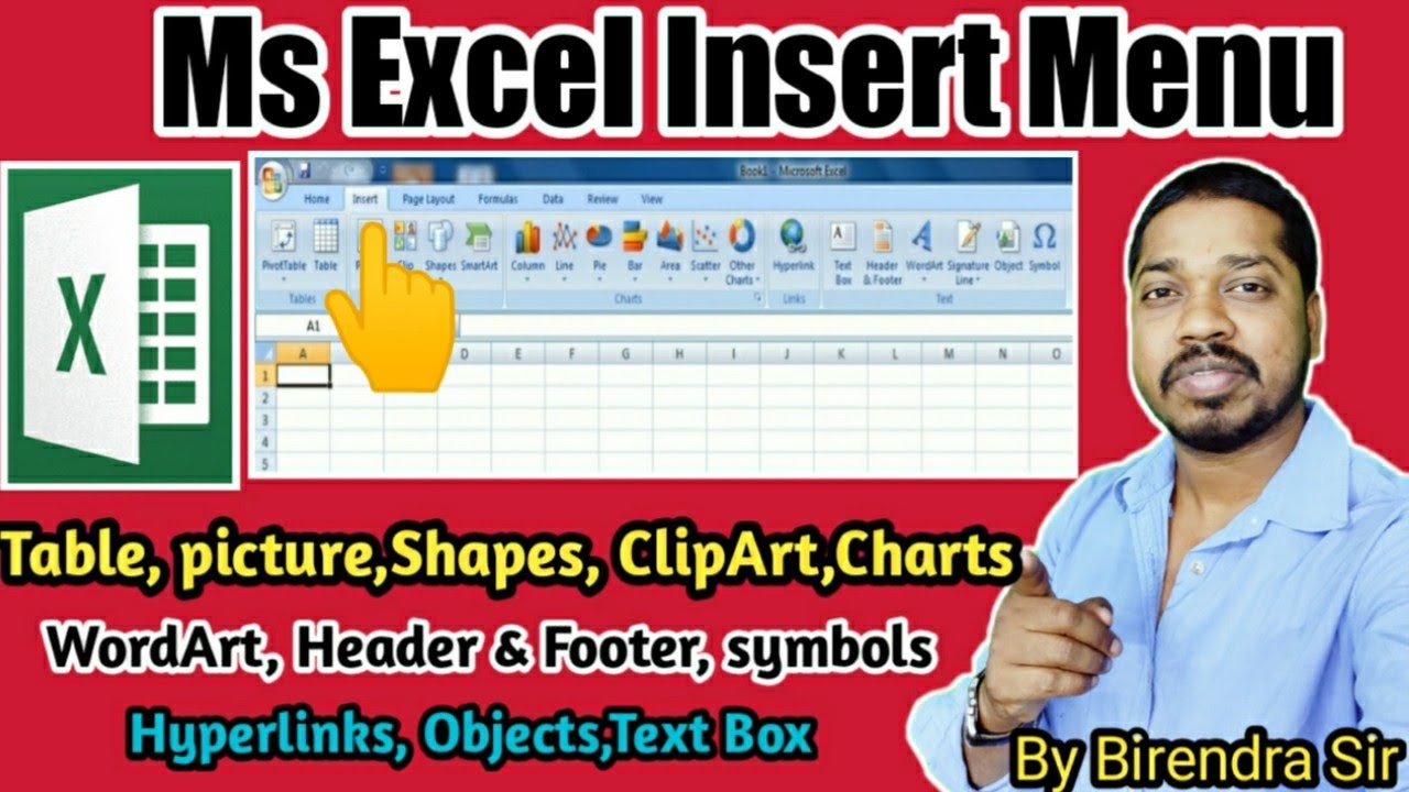 Ms Excel Insert Tab Functions In Hindi How To Use Insert Tab In Ms Ms Excel Insert Tab Functions In Hindi How To Use Insert Tab In Ms