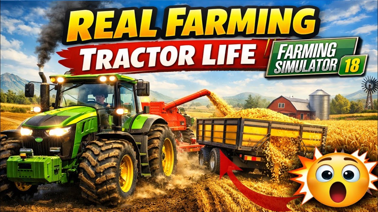 Most Realistic Farming Game 😱 | Farming Simulator 18 Tractor Gameplay ...