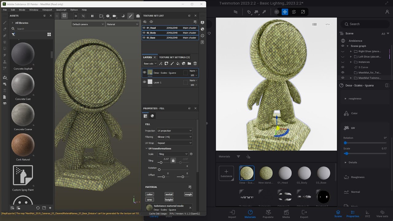 Videoguide - Export From Substance, Import in Twinmotion, 3D Model Mesh ...