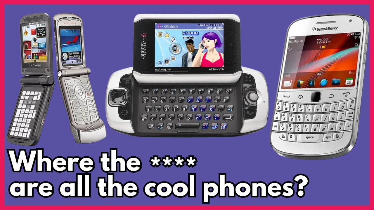 So... Where are all the cool phones? (BlackBerry, Sidekick, etc) - YouTube