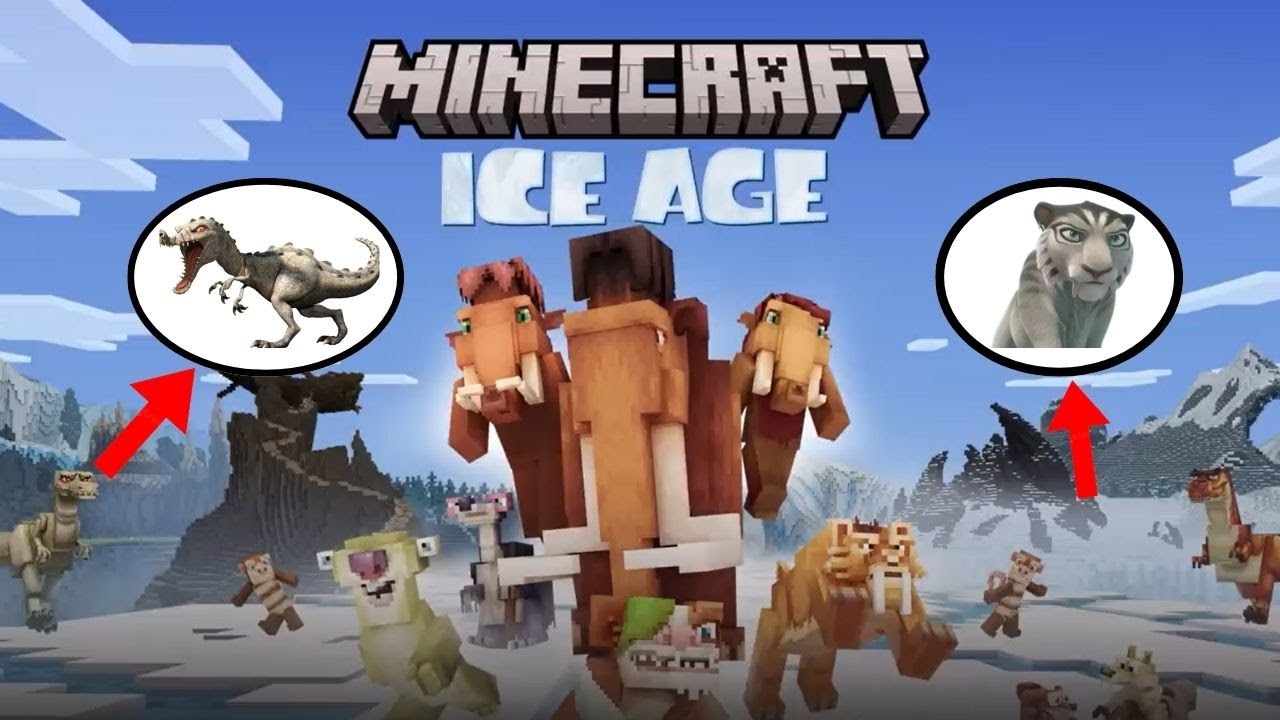 MINECRAFT e A ERA DO GELO FAZEM PARCERIA | LANÇAMENTO COM MUITAS SKINS ...