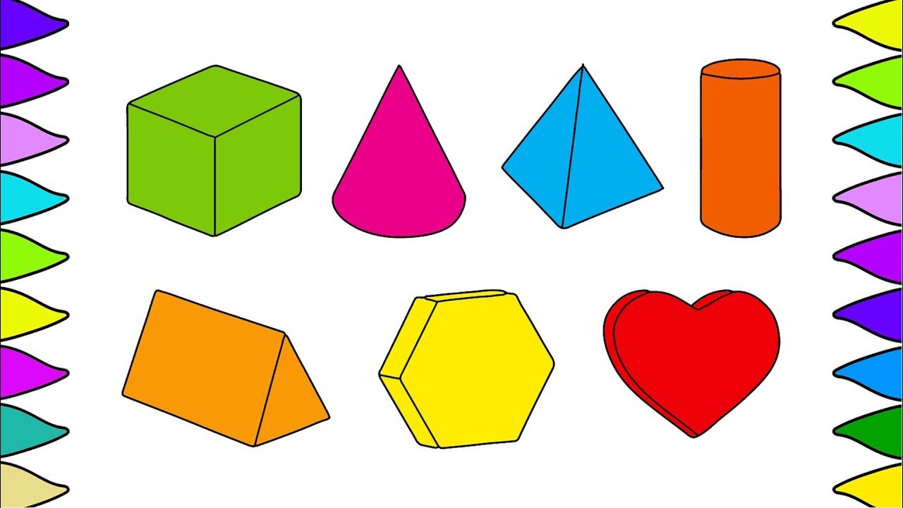 Drawing and Coloring Shapes | Paint for toddlers and drawing for kids ...
