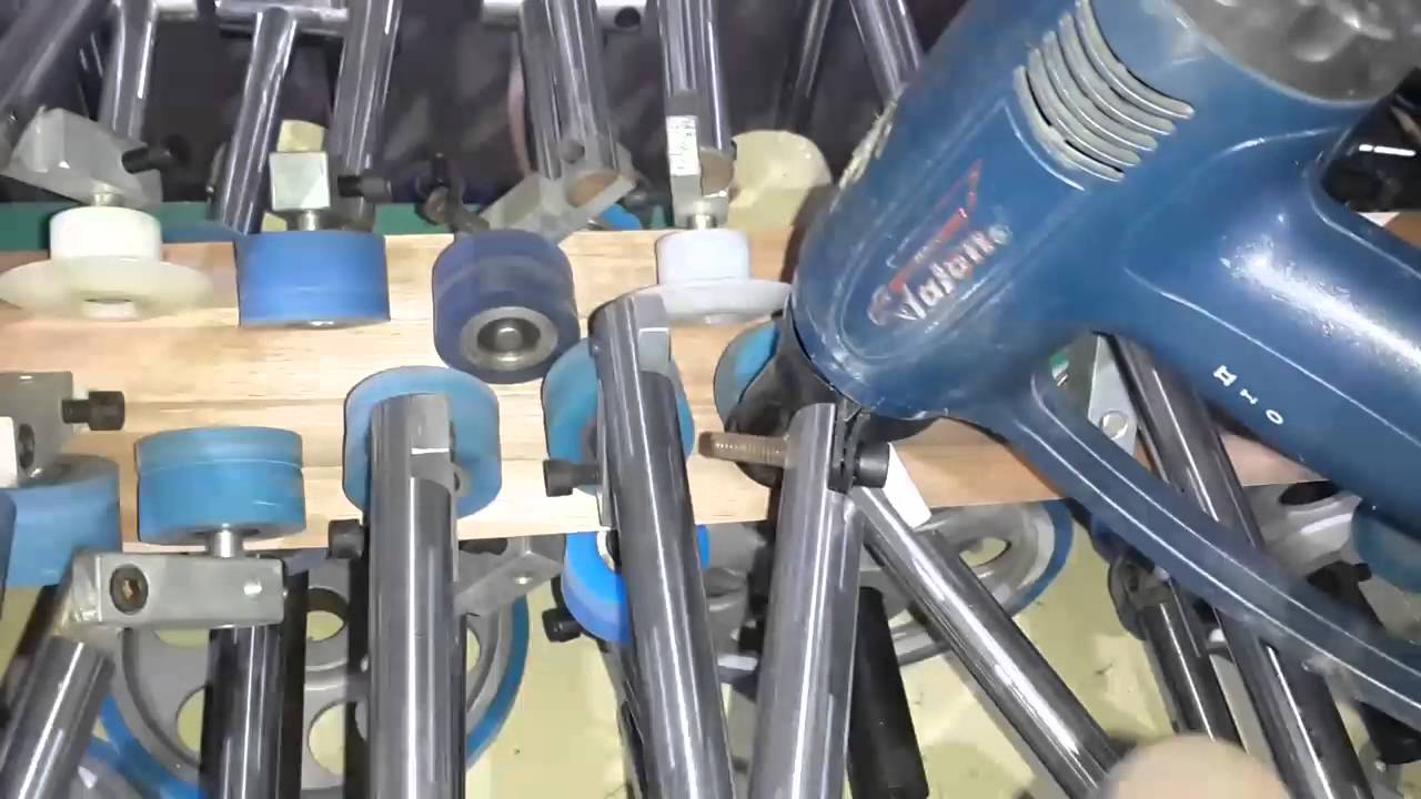 PUR WOOD VENEER WRAPPING MACHINE - YouTube