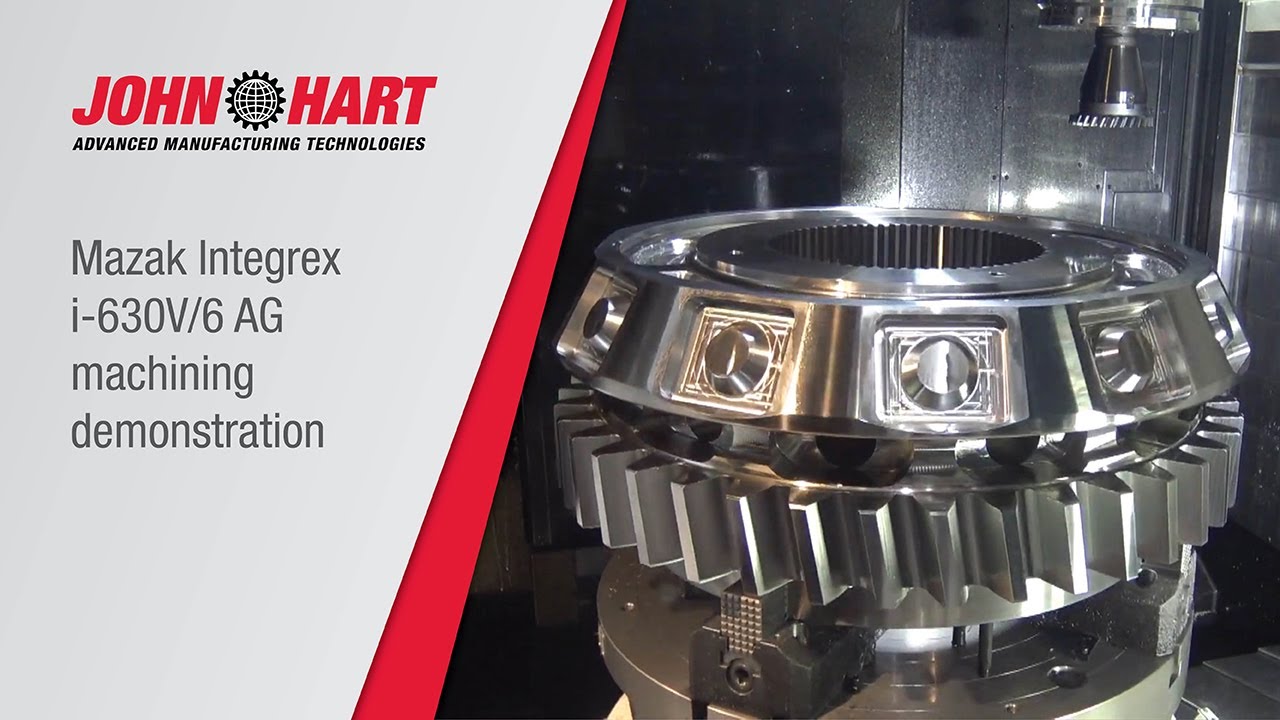 Machining a hub gear on a Mazak Integrex i-630V/6 AG - YouTube