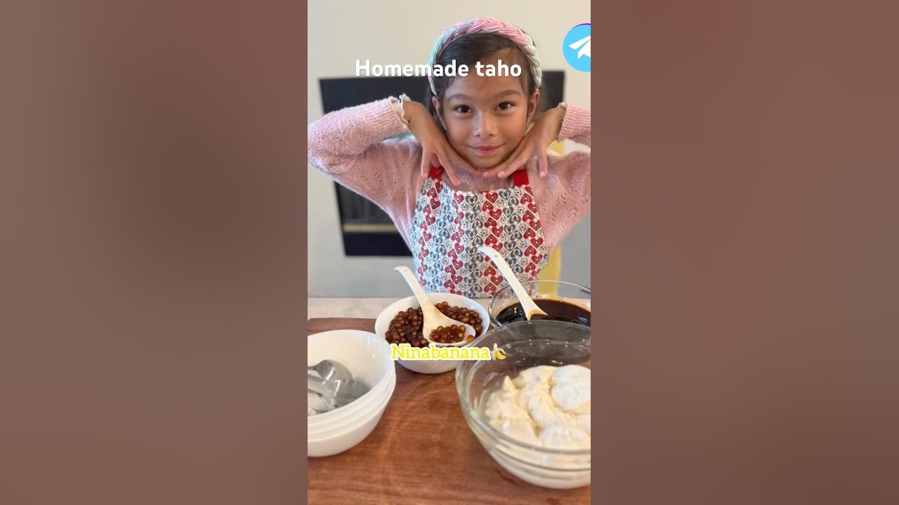 Home made taho 😋 #youtuber #cooking #kids #cookingwithnina #food #tahorecipe #homemade #sweets ...