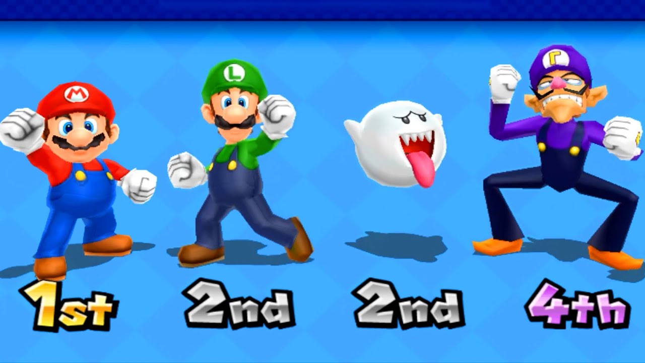 Mario Party Island Tour Minigames! Mario Vs Luigi Vs Waluigi Vs Boo ...