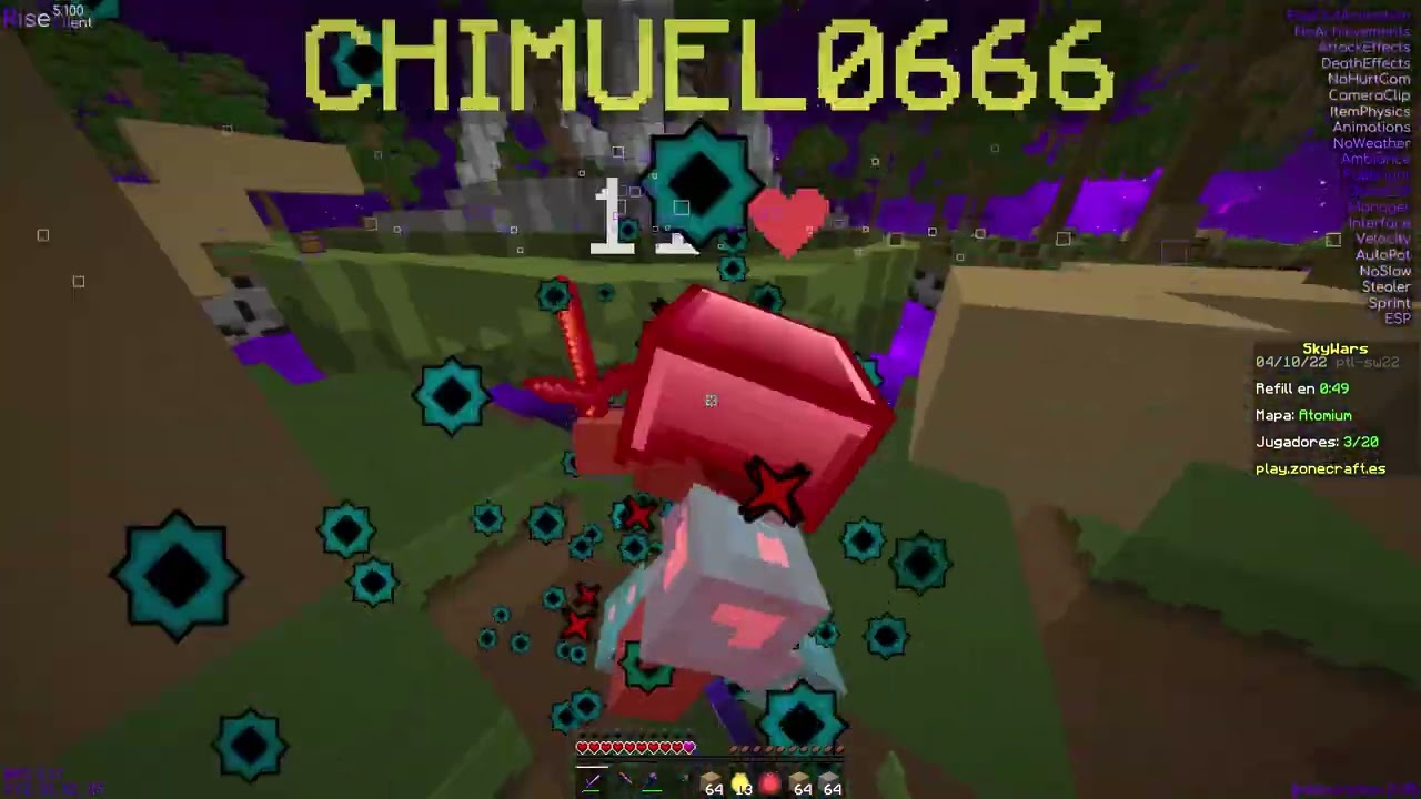 Cheating on Zonecraft with Rise Client (2/2) - YouTube