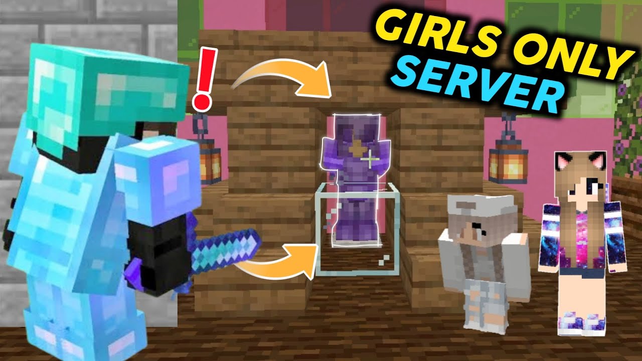I Secretly Stole Super Netherite Armour in GIRLS ONLY Minecraft Server ...