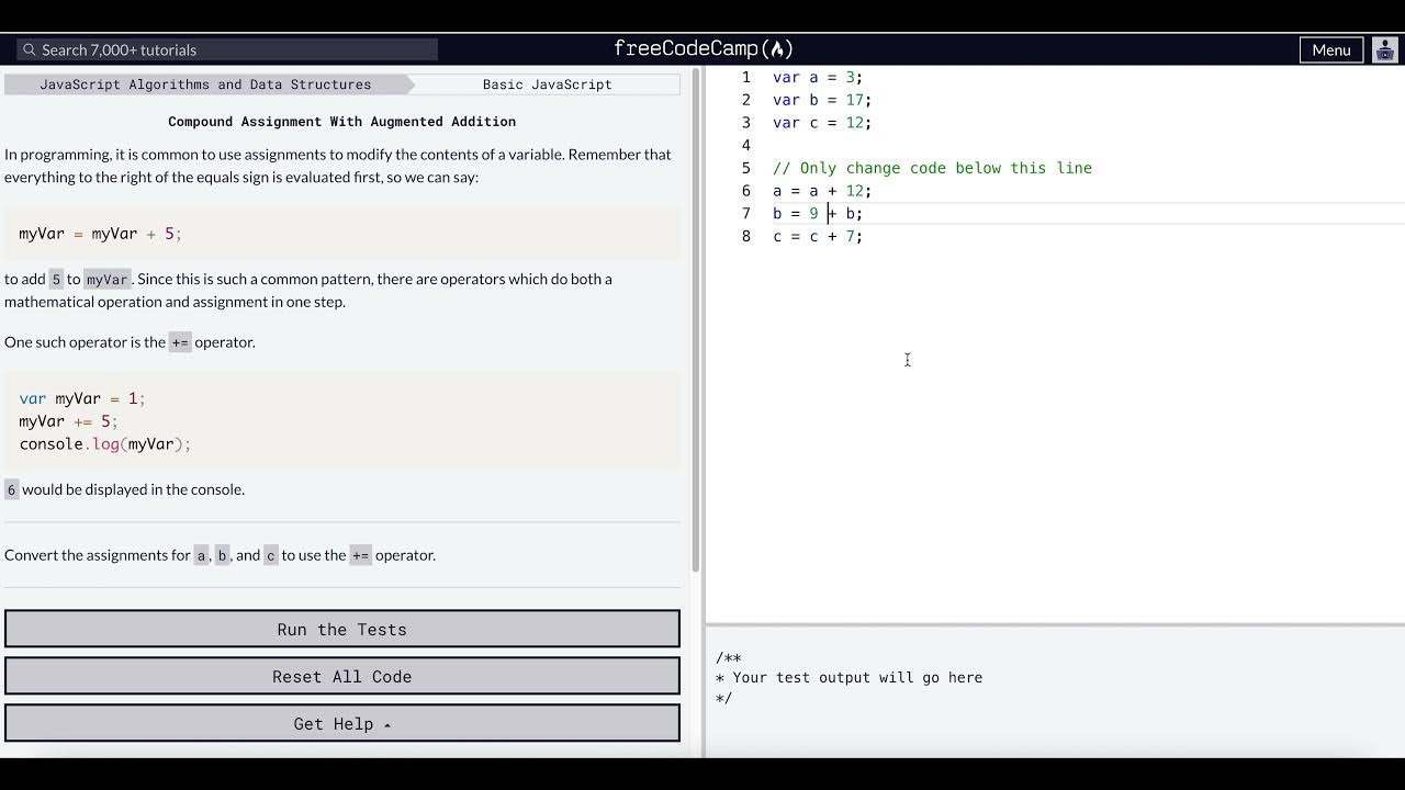 Compound Assignment With Augmented Addition Youtube