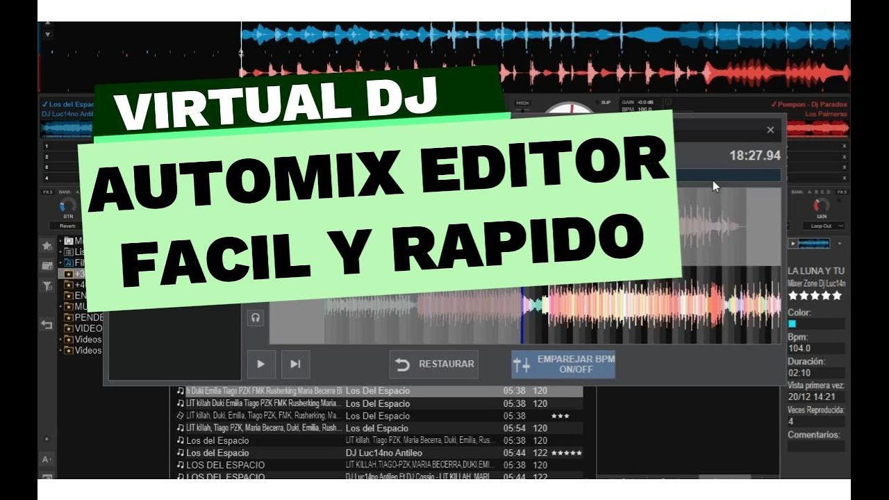 🎧 CÓMO EDITAR AUTOMIX EN VIRTUAL DJ PARA MEZCLAS PERFECTAS - YouTube