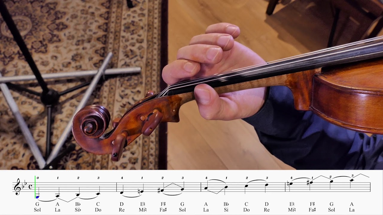 Violin G melodic minor scale, Play through (♩ = 100) STUDENT - YouTube