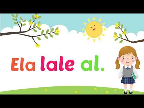 Dik temel harfler e l a sesleri birleştirme el le ele elle Ela Lale el ele ala al | A sesi Öğretimi