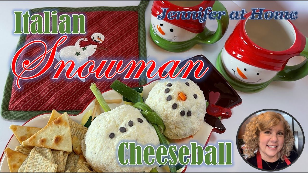 Italian Snowman Cheeseball - YouTube