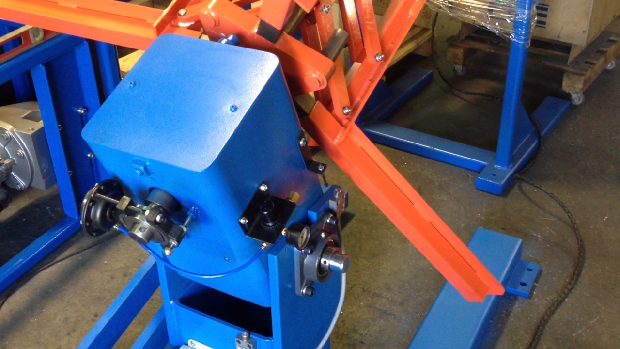 1500 lb payout reel with tilting head - YouTube