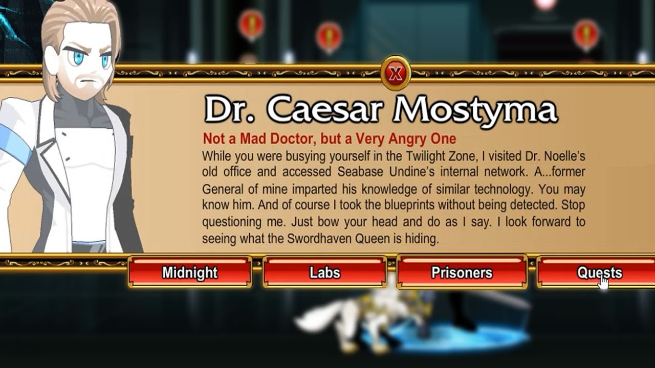 AQW DR. CAESAR MOSTYMA QUEST /JOIN MIDNIGHTZONE (VOICE IN THE SEA) - YouTube