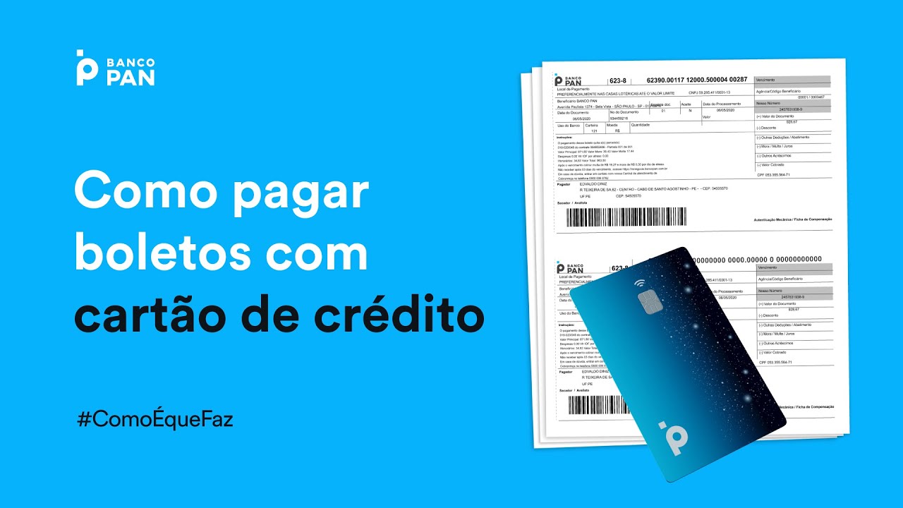 Passo a passo de como pagar boletos com o cartão de crédito no Banco PAN - YouTube