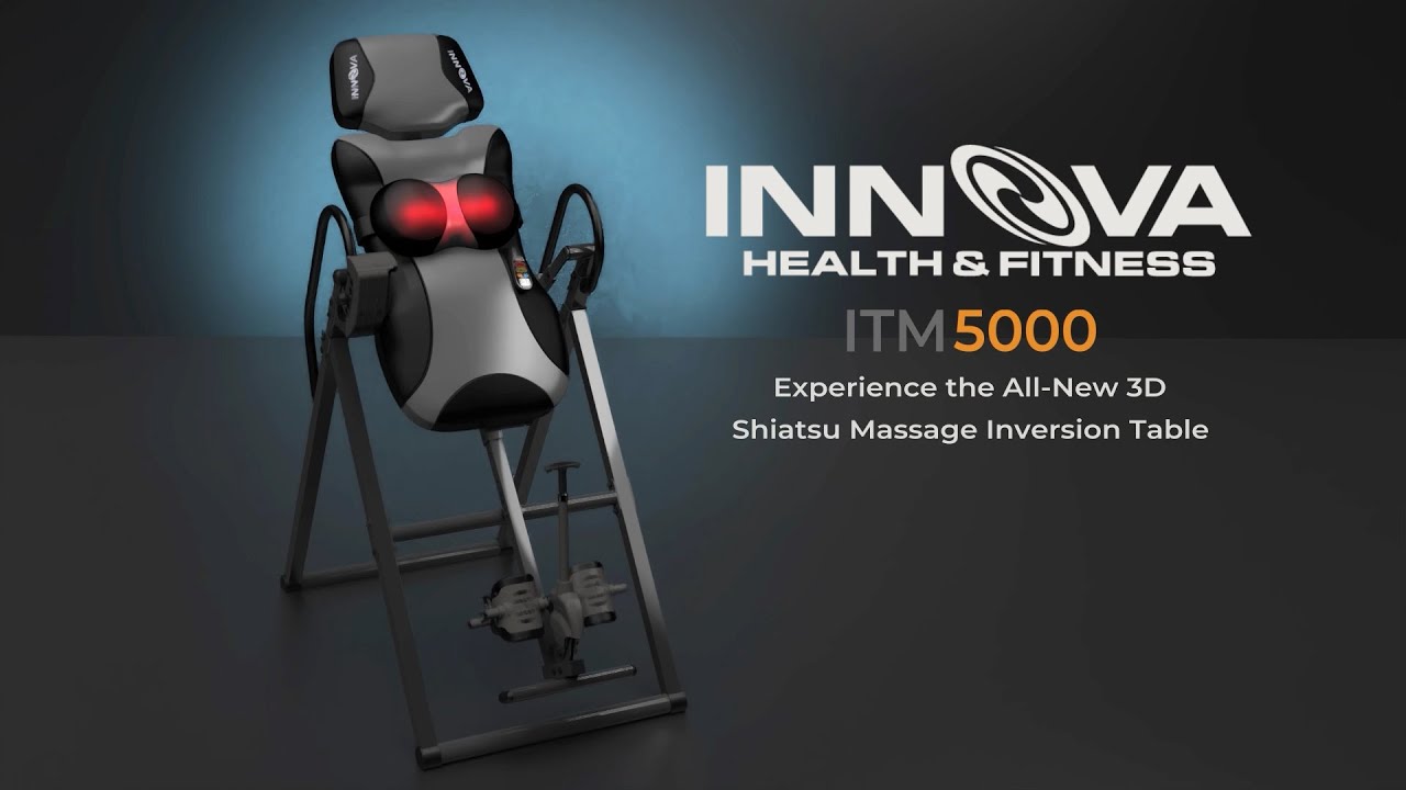 Innova Fitness ITM5000 Experience the All-New 3D Shiatsu Massage Inversion Table - YouTube