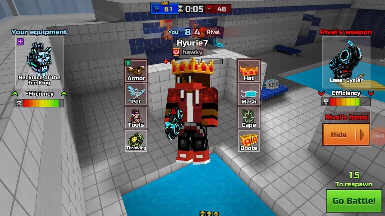 Pixel gun 3d classic pool team fight - YouTube