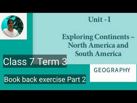 Exploring continents South America and North America Book back exercise ...