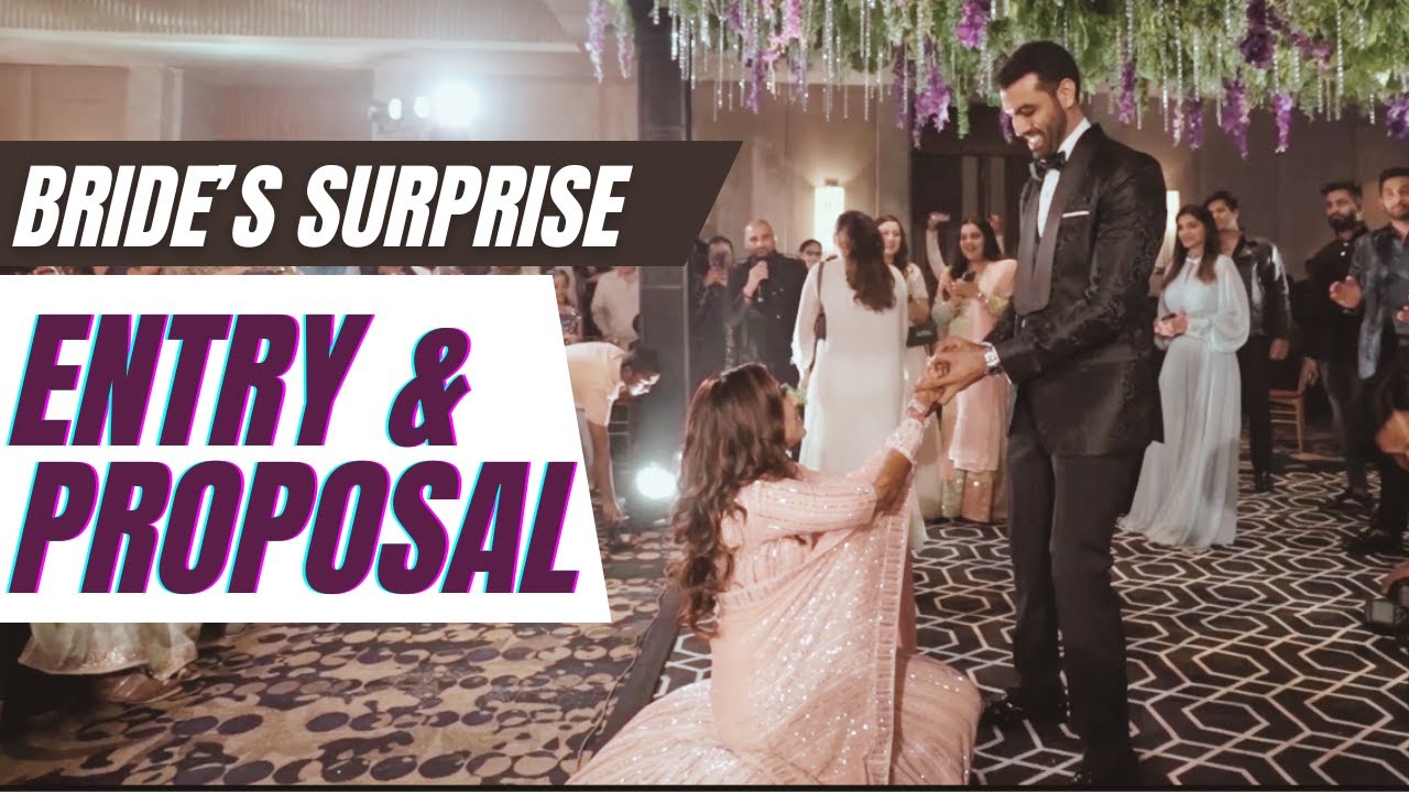Bride's Surprise Proposal | Dancing Sangeet Entry | Anjali Damani ...
