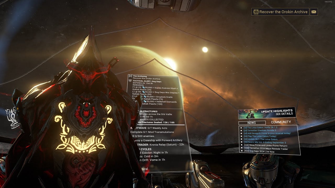 Warframe | Grinding the New Warframe/Archon Hunts ECT - YouTube