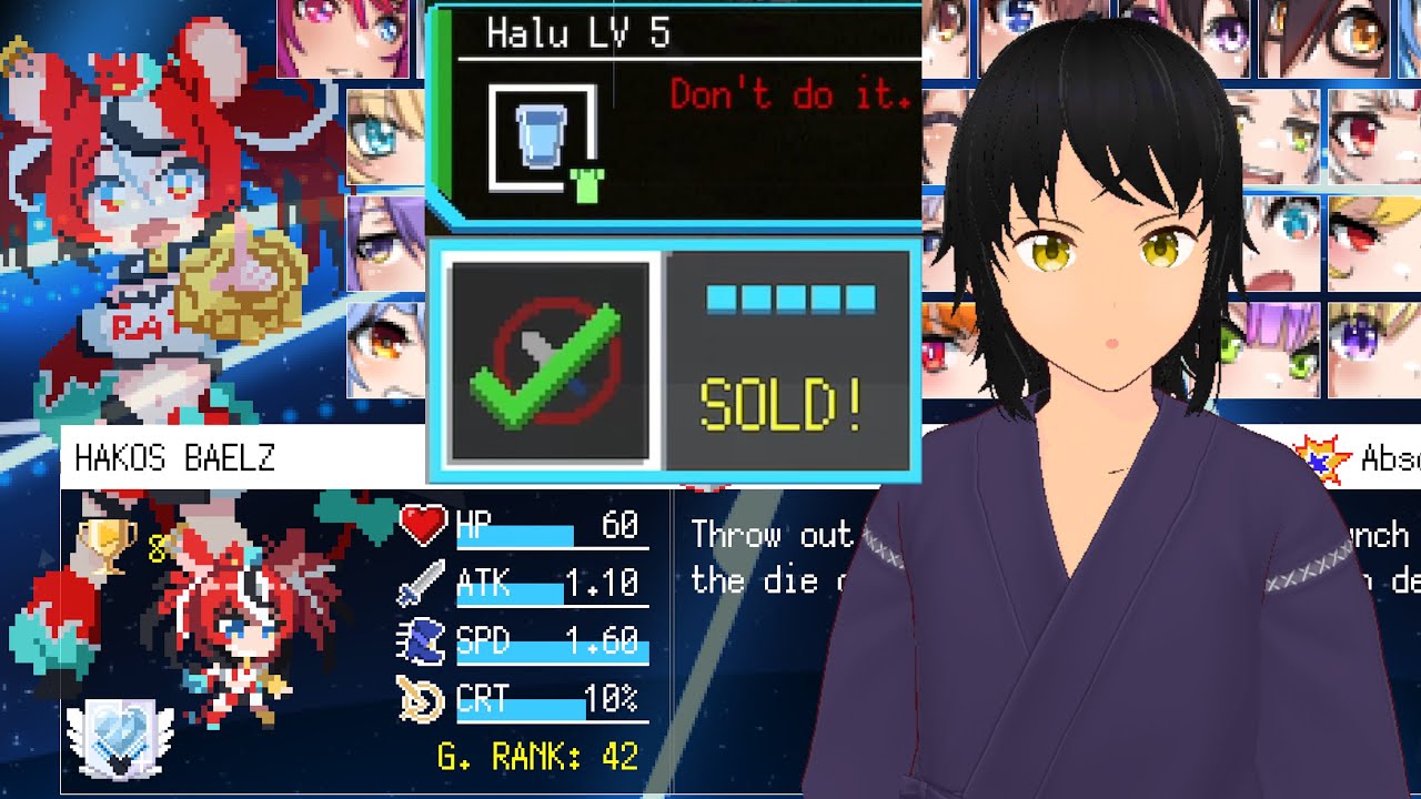 HoloCure v0.7 | Bae with over 200 crit chance | Halu 5 + Mono-Weapon ...