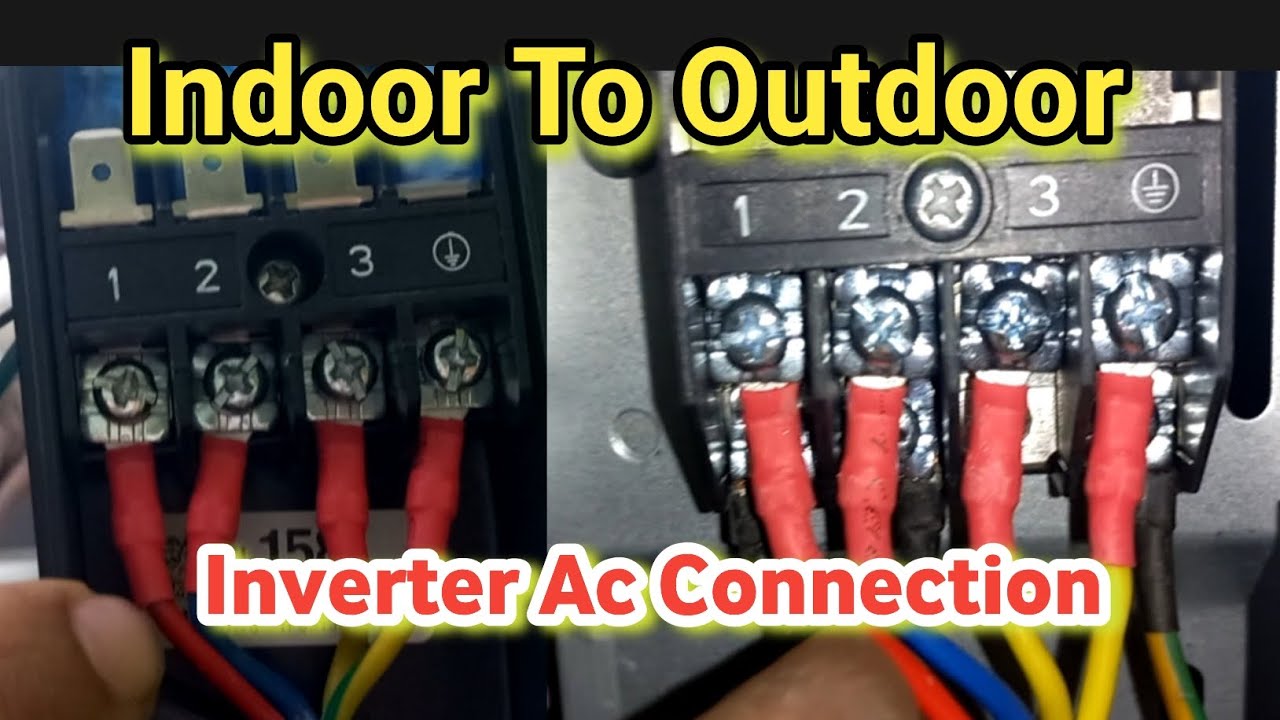 Inverter Ac Connection।।Daikin Ac Indoor To Outdoor Wiering - YouTube