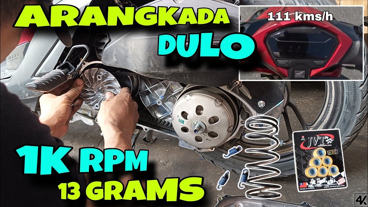 CLICK V3 CVT TUNING USING 1K RPM CLUTCH & CENTER SPRING +13 GRAMS ...