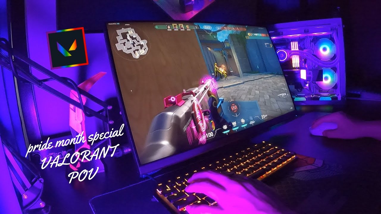 Pride month special rainbow setup ! // VALORANT POV ASMR - YouTube