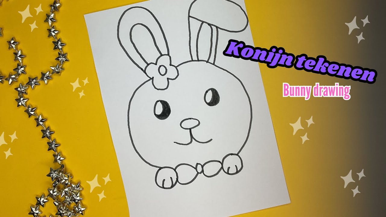 IN 3 MINUTEN Een Schattig KONIJNTJE Leren Tekenen! ★ Tekenen Pasen ...
