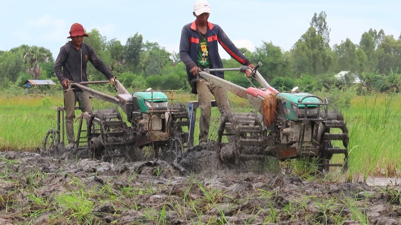 Small tractor plowing | Small tractor ploughing - YouTube