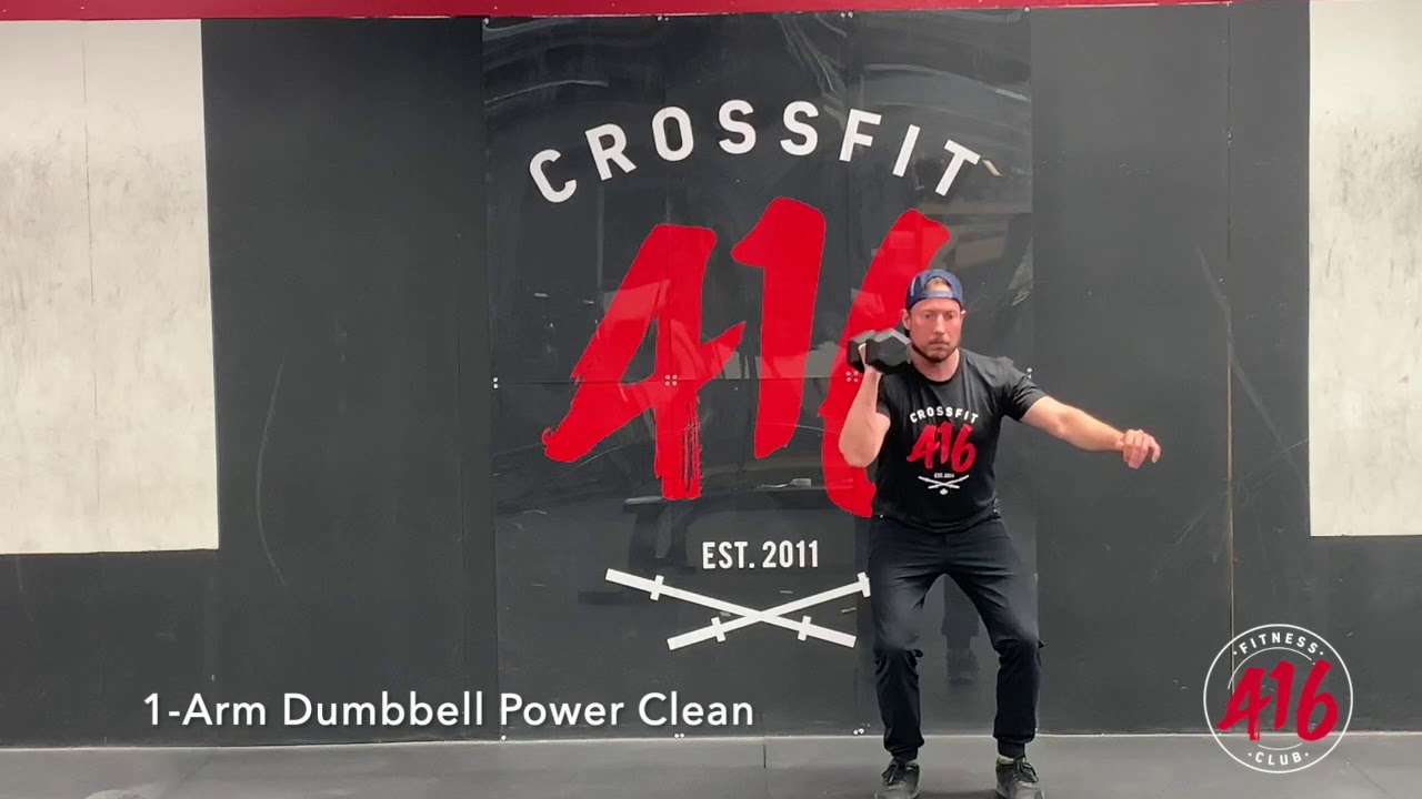Single Arm Dumbbell Power Clean - YouTube