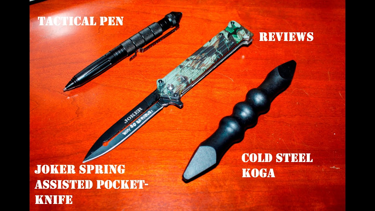 Koga Cold Steel Fist weapon, Joker Spring Assisted Knife, tactical pen ...