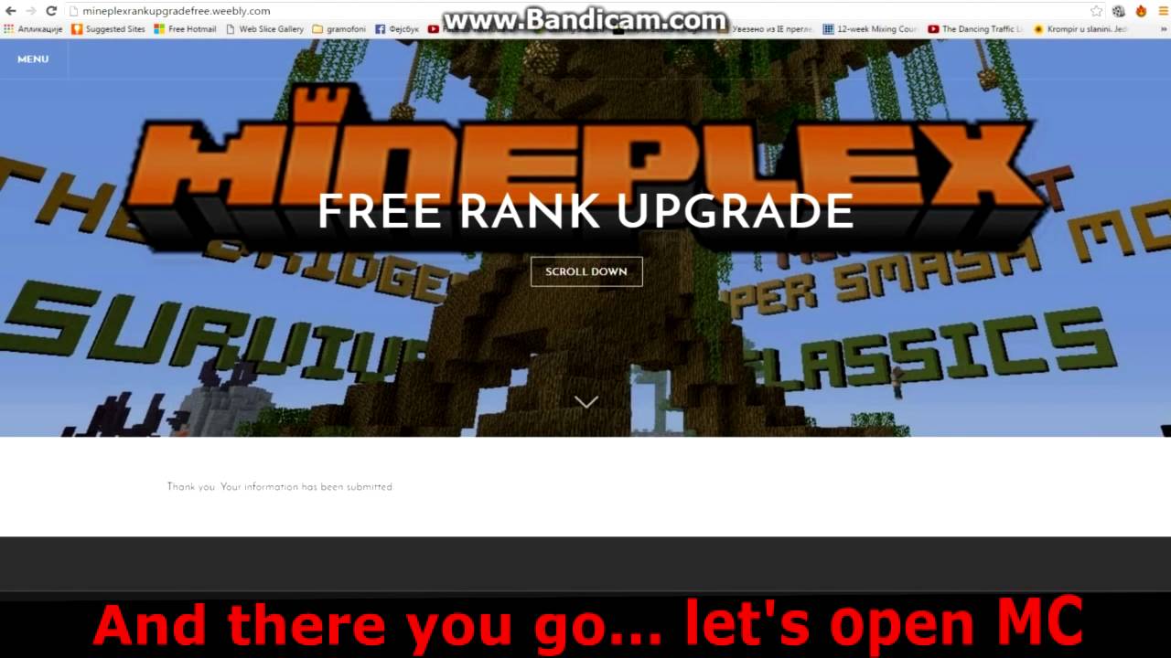 How to get Free Mineplex Titan Rank (+ PROOF) - YouTube