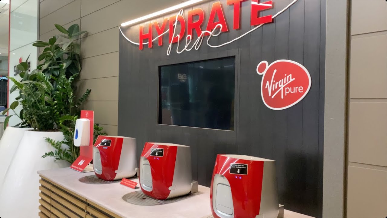 [4K] "Virgin Pure" Water Dispensers in London - YouTube