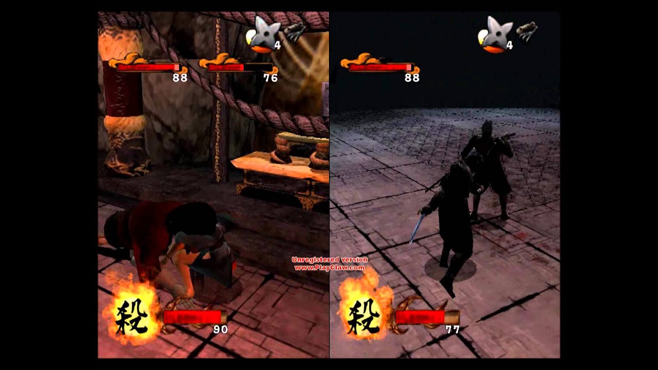tenchu 3 - multiplayer mode - ( vs all bosses ) - YouTube