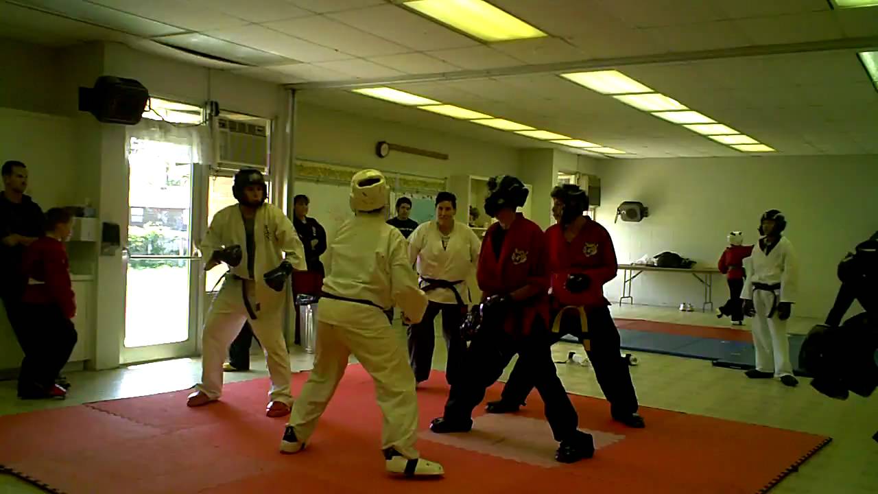 Lawton ABKA Karate -Beau Paul Sparring -Second 3on1 - YouTube