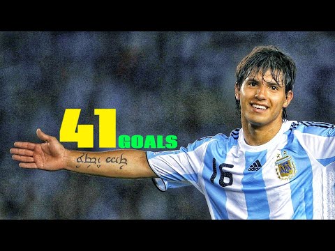 Sergio Aguero - All 41 Goals For Argentina.HD