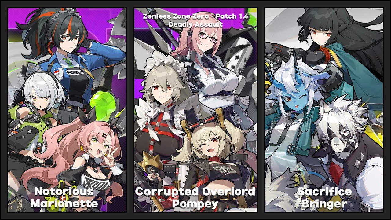 Zenless Zone Zero: Patch 1.4: Deadly Assault 9 Stars (Zhu Yuan, Yanagi ...