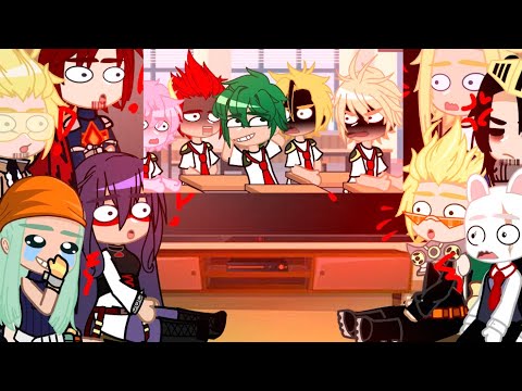 Pro heroes, LOV and Inko react to “ Deku is going home early!” || mha/bnha || Gacha Club | Life ||