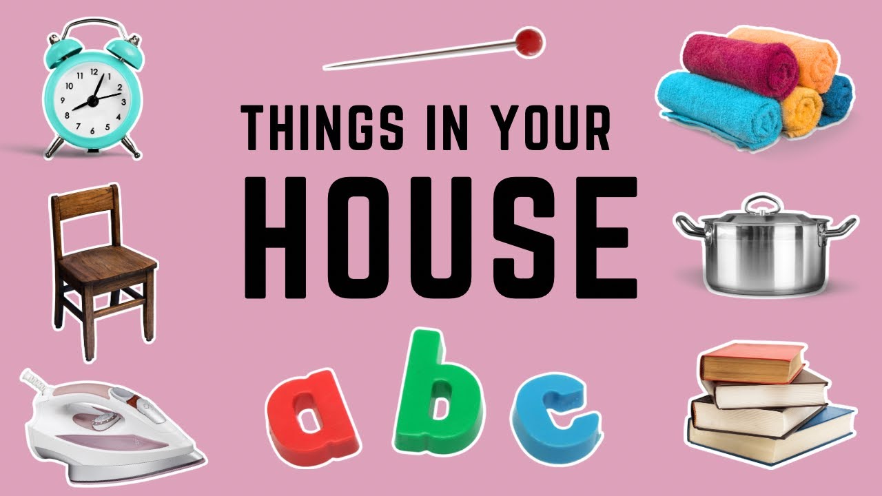 Learn the alphabet letters | Kids educational HOUSEHOLD and HOME ABC ...