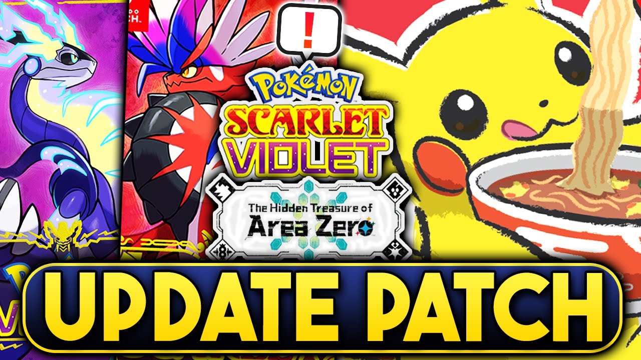 POKEMON NEWS! NEW SCARLET & VIOLET UPDATE PATCH! DLC TRAILER HINTS ...