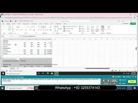Excel Chapter 1 Simulation Exam | Excel Chapter 1 Simulation Exam | 100% Grades - YouTube