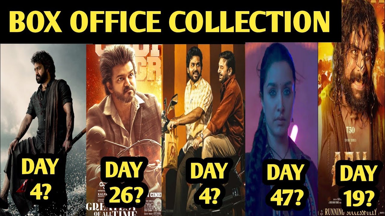 devara day 4 collection, the greatest of all time, stree 2, meiyazhagan ...
