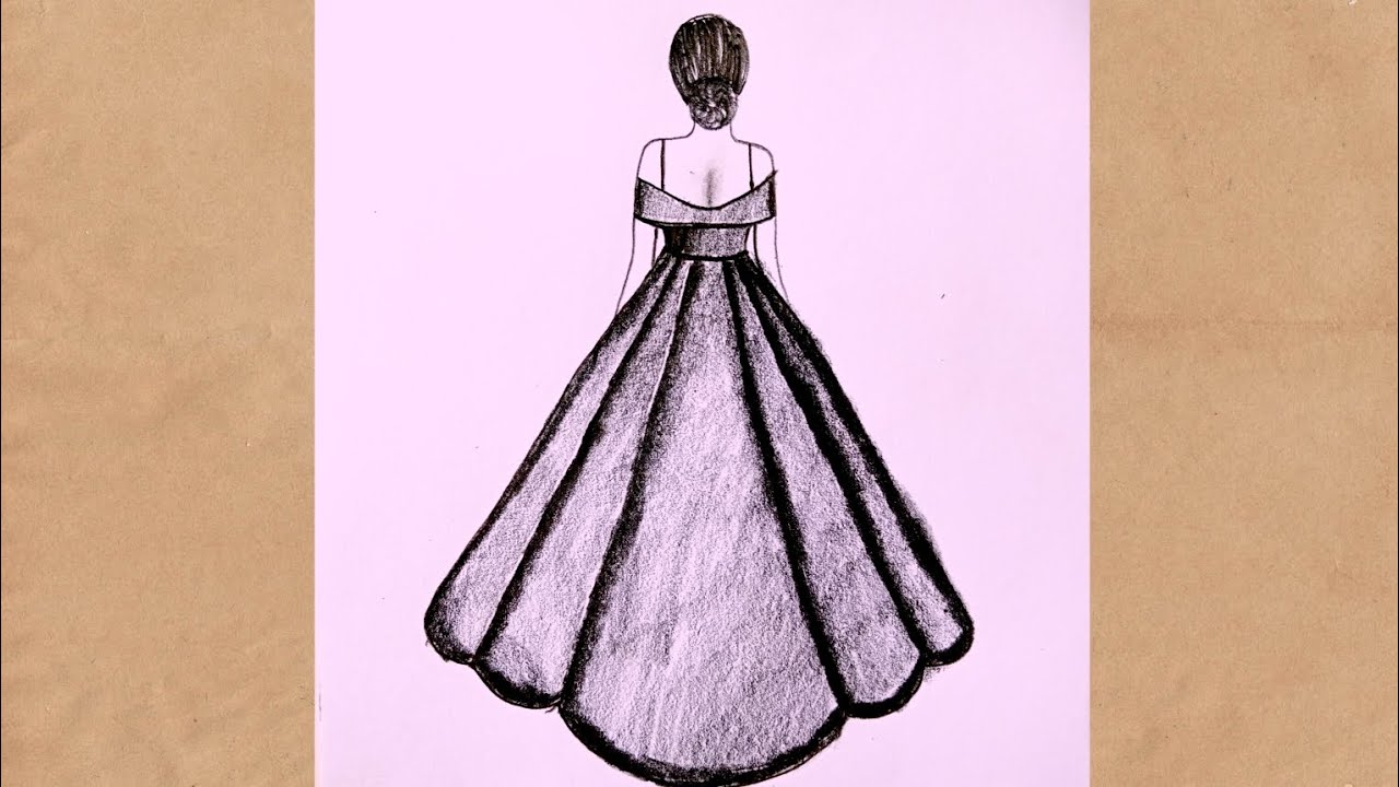Girl From Back Side Drawing//Easy Girl Drawing Step By Step//How to ...