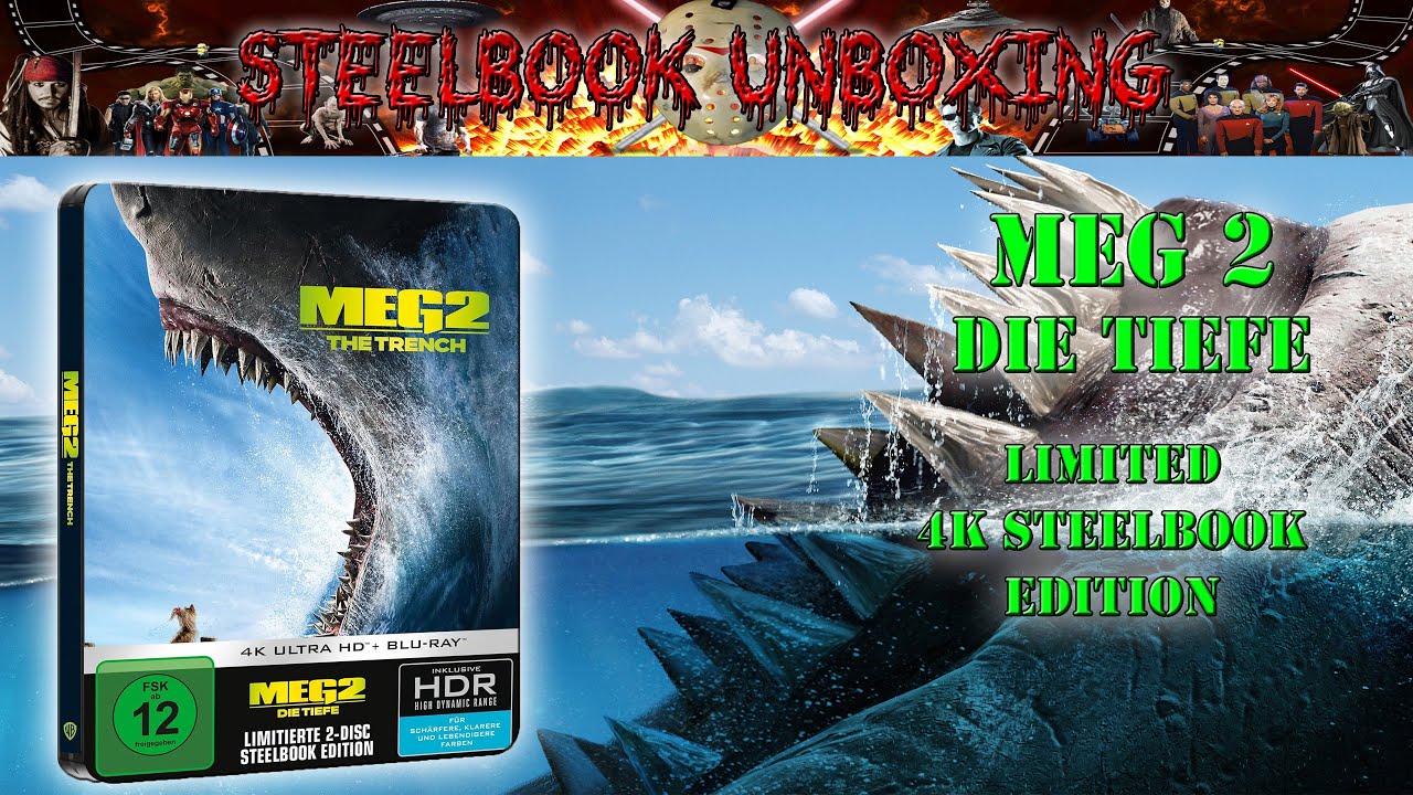Unboxing - THE MEG 2 - DIE TIEFE - 4K Steelbook - YouTube